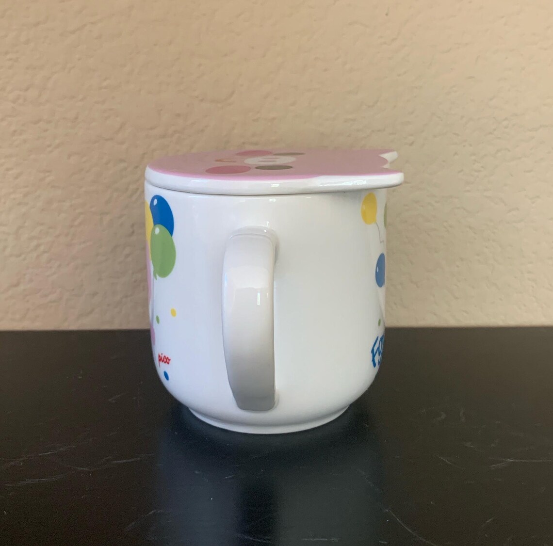 DAISO JAPAN Children's Make Me Smile Pig With Ceramic Lid Coffee Mug ...
