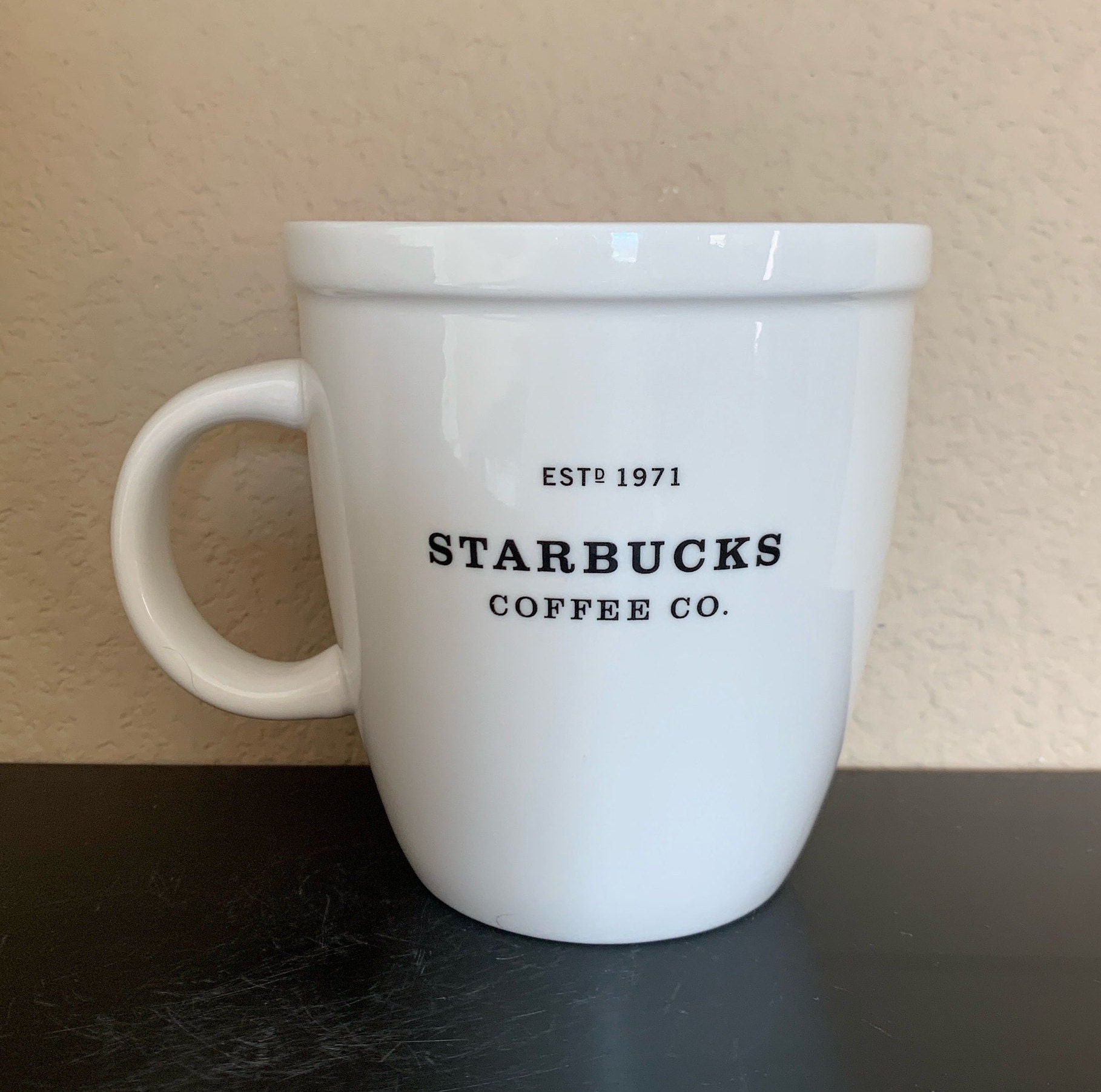 STARBUCKS JUMBO 2001 Oversized Logo Est. 1971 Coffee Mug / Tea Cup 18 ...