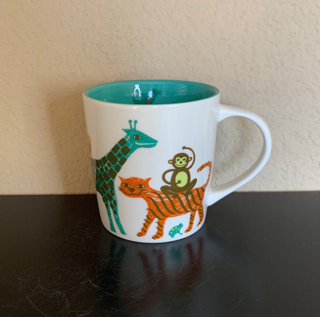 STARBUCKS New Bone China Zoo Animals Coffee Mug / Tea Cup 8 Oz ...