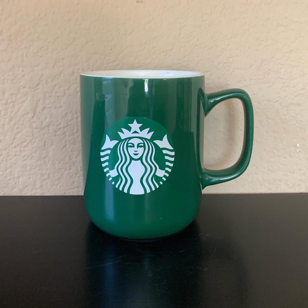 STARBUCKS Green Mermaid Logo Coffee Mug / Tea Cup 15 Oz. - Preowned - Etsy