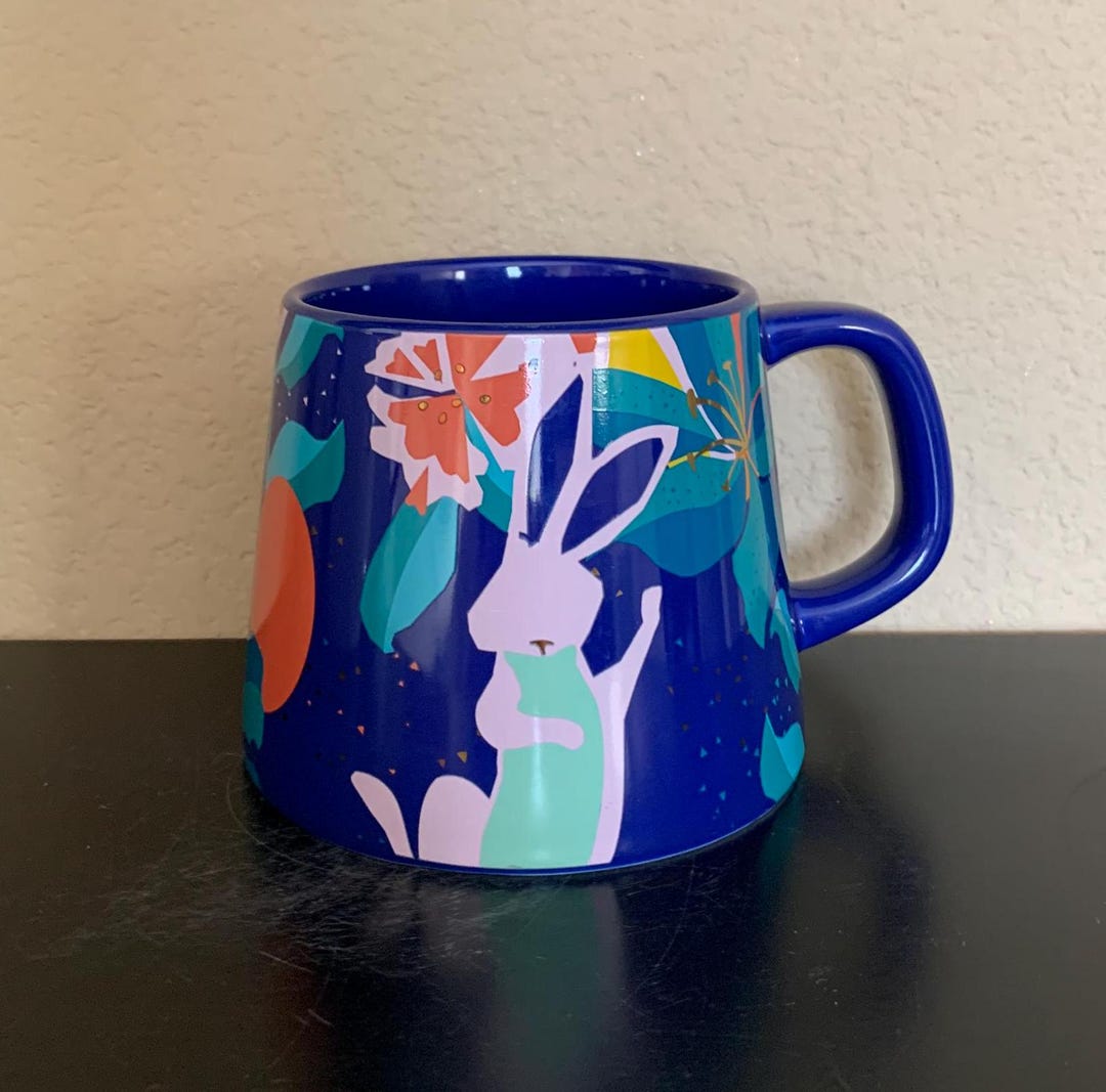 STARBUCKS Easter Bunny Deep Blue Coffee Mug / Tea Cup 14 Oz. - Preowned ...