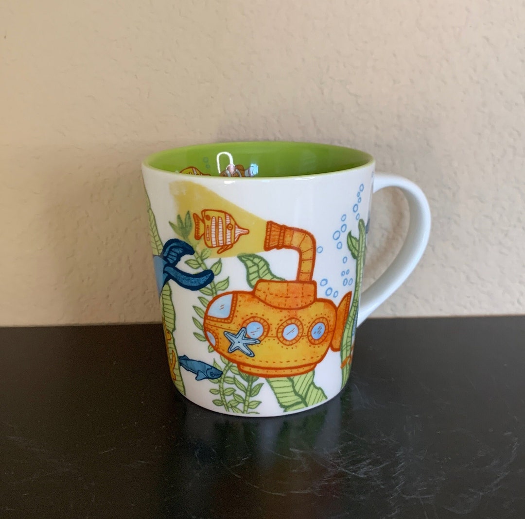 STARBUCKS New Bone China Under the Sea YELLOW SUBMARINE Coffee Mug ...