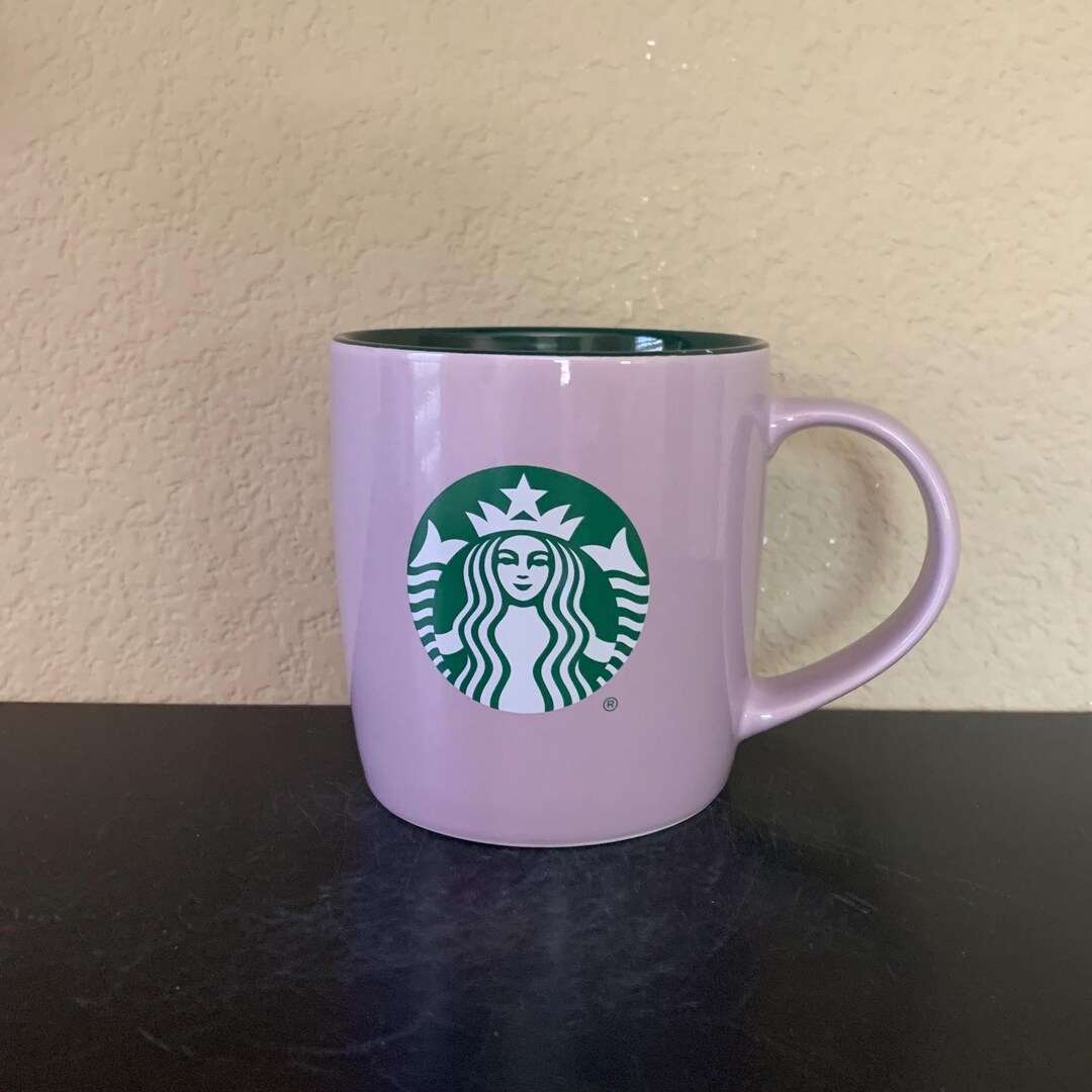STARBUCKS Green Mermaid Logo Purple Forest Green Coffee Mug / Tea Cup ...