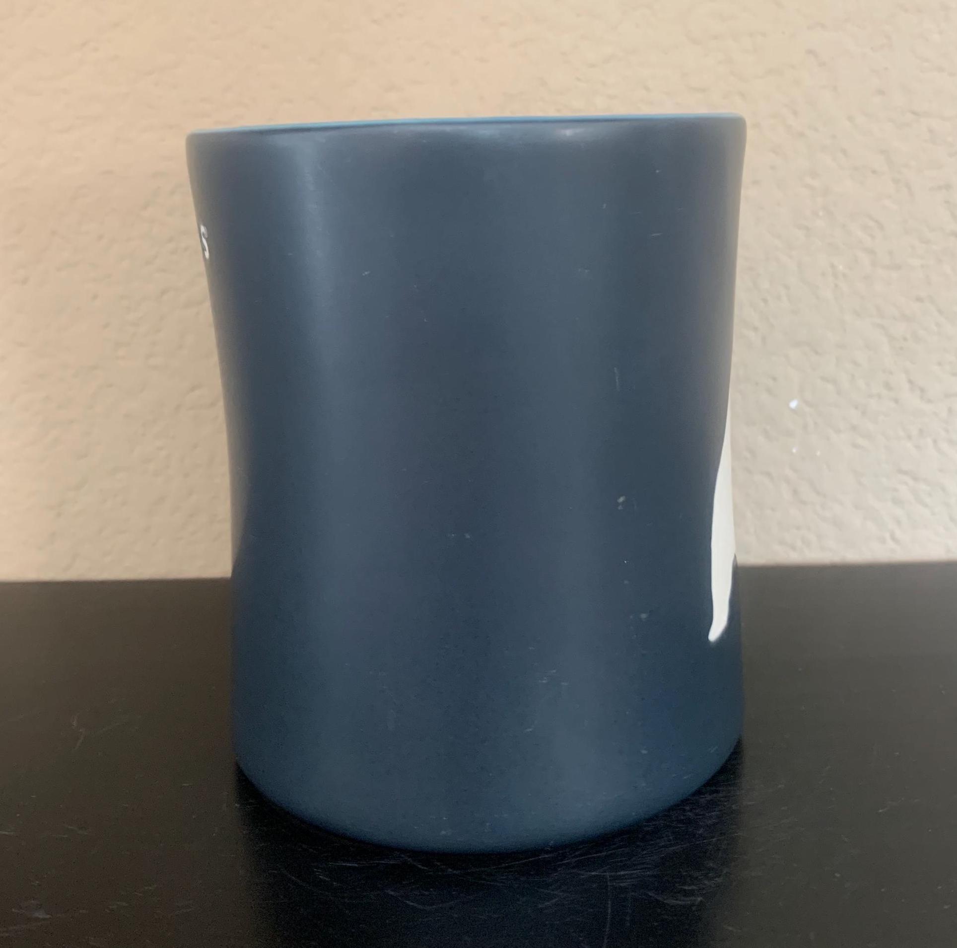 STARBUCKS Embossed BEAR Gray White MATTE Finish Coffee Mug / Tea Cup 18 ...