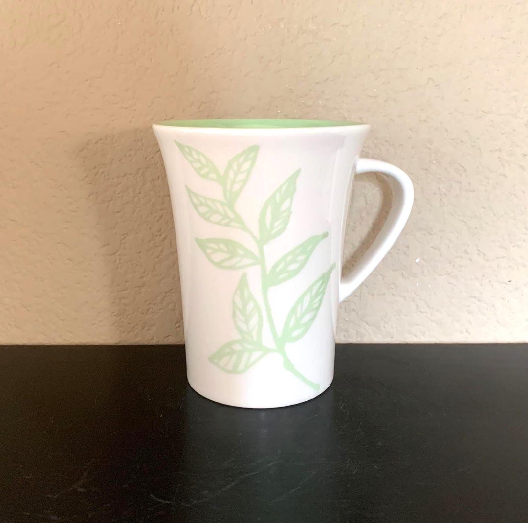 STARBUCKS TAZO Leaf Design Coffee Mug / Tea Cup 10 Oz. - Preowned - Etsy