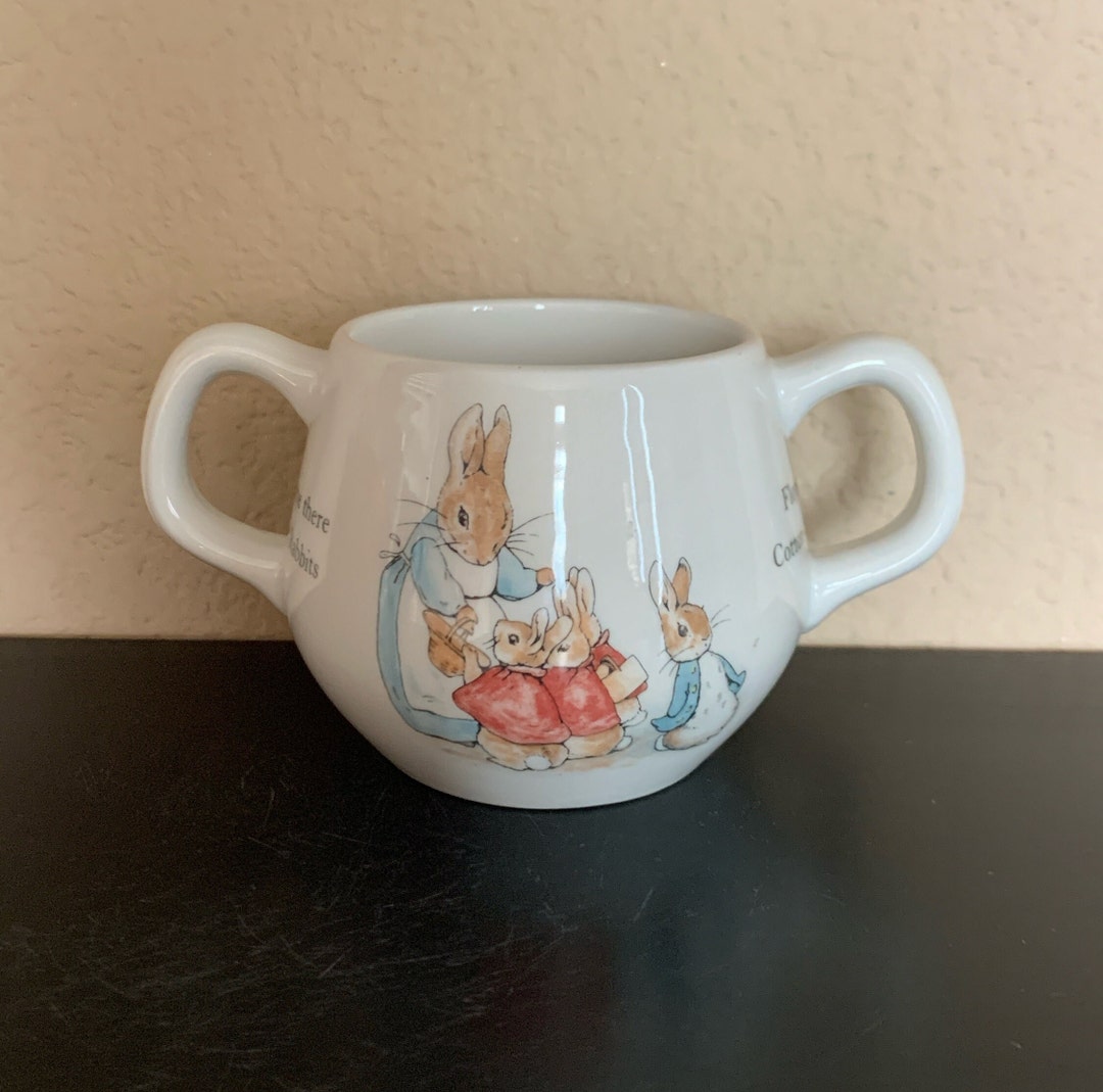 WEDGEWOOD Beatrix Potter PETER RABBIT Two-handed Children's Mug / Cup ...