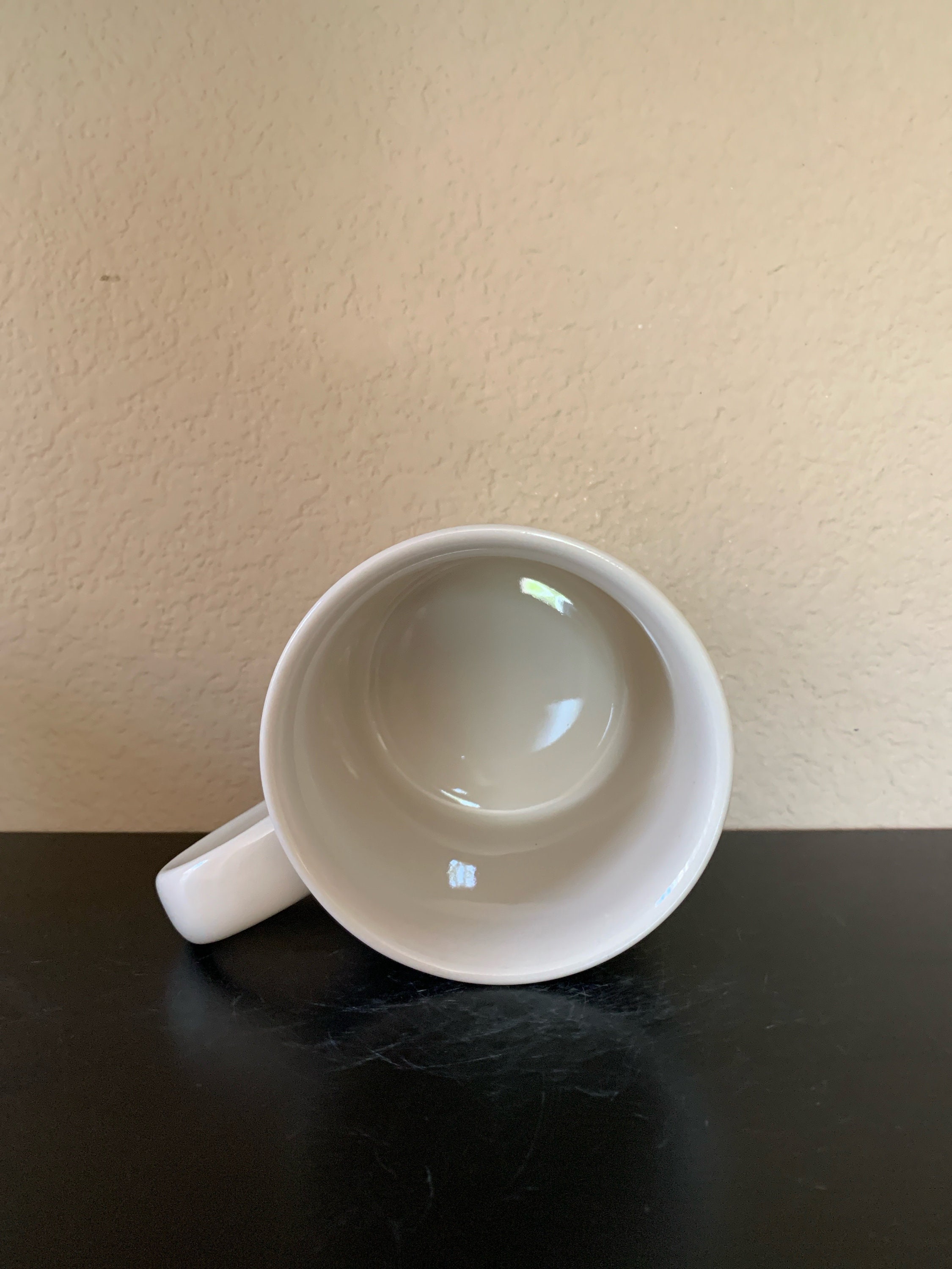 STARBUCKS Coffee Company HEAVY Green Mermaid LOGO Cream Coffee Mug ...