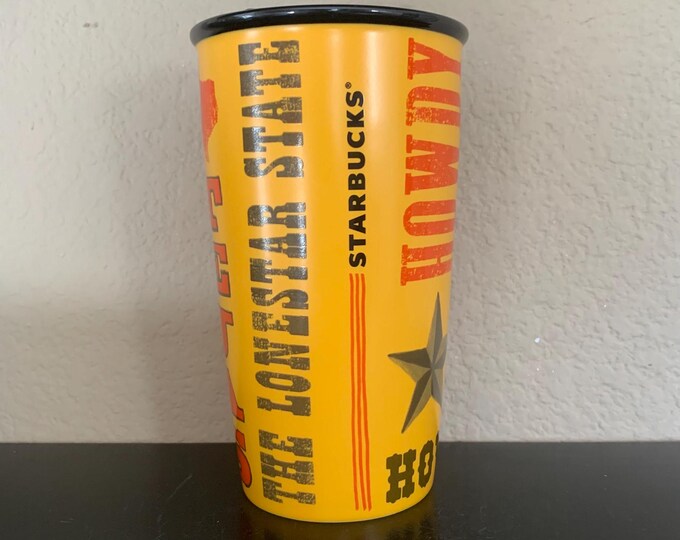 STARBUCKS TRAVEL MUG Texas the Lone Star State Coffee Mug / Tea Cup 12 ...