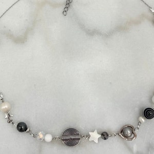 Handcrafted Unique Elegant Y2k Grunge Acubi Silver Delicate Coquette ...