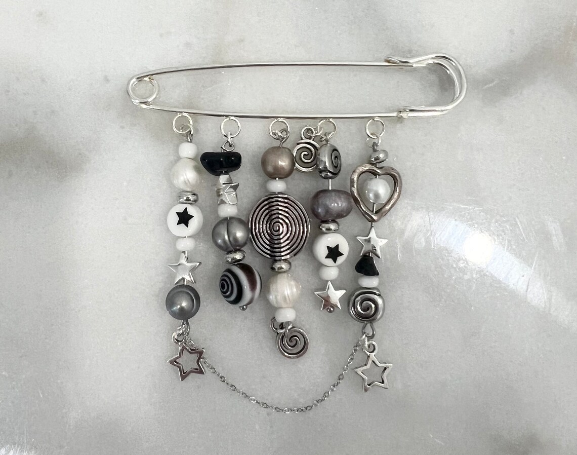 Y2k Acubi Grunge Swirl Style Trendy Star Fairy Pearl Angel - Etsy