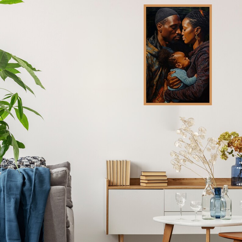 Our Own Little Family (unframed) Black Art Print Black Love Art Poster ...