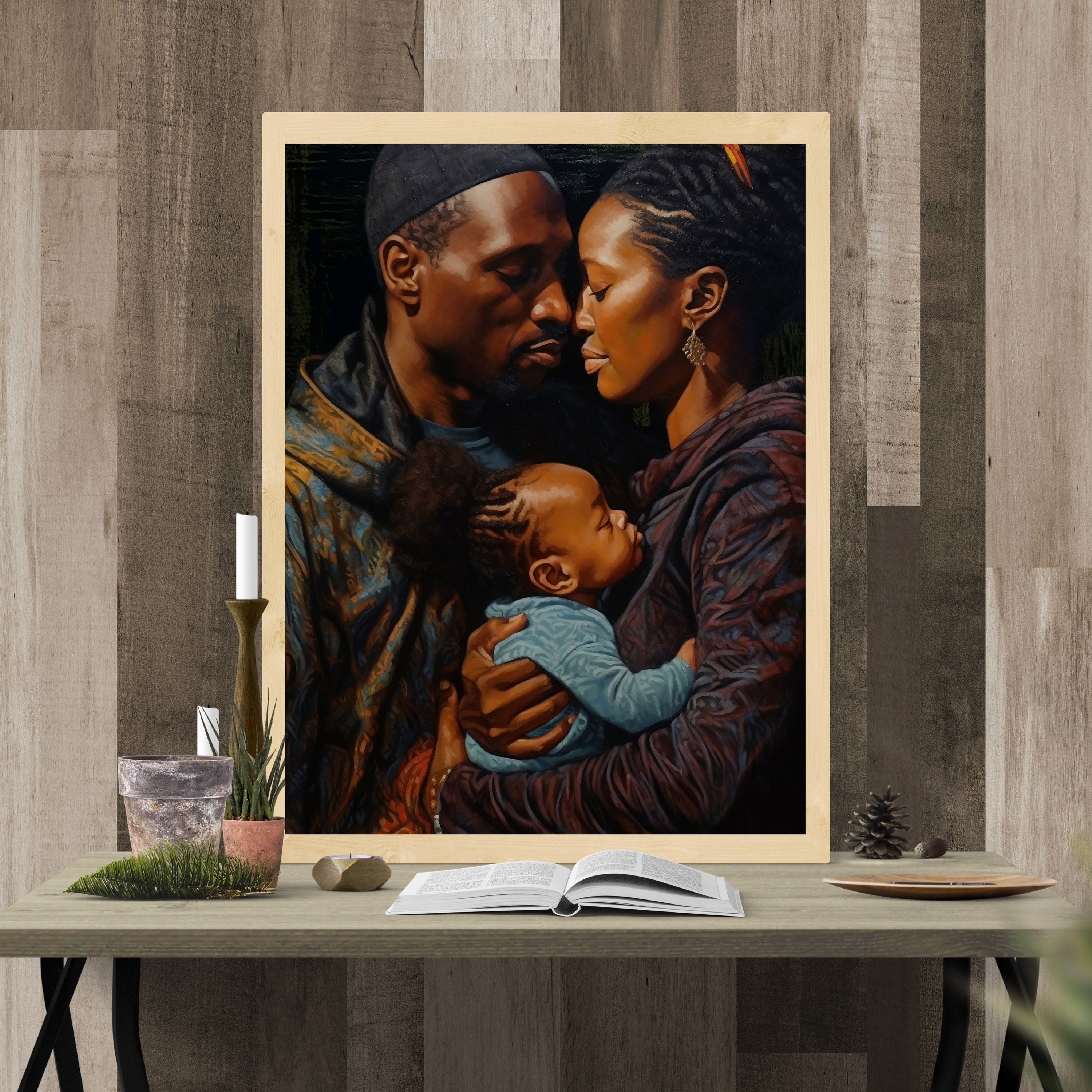 Our Own Little Family (unframed) Black Art Print Black Love Art Poster ...