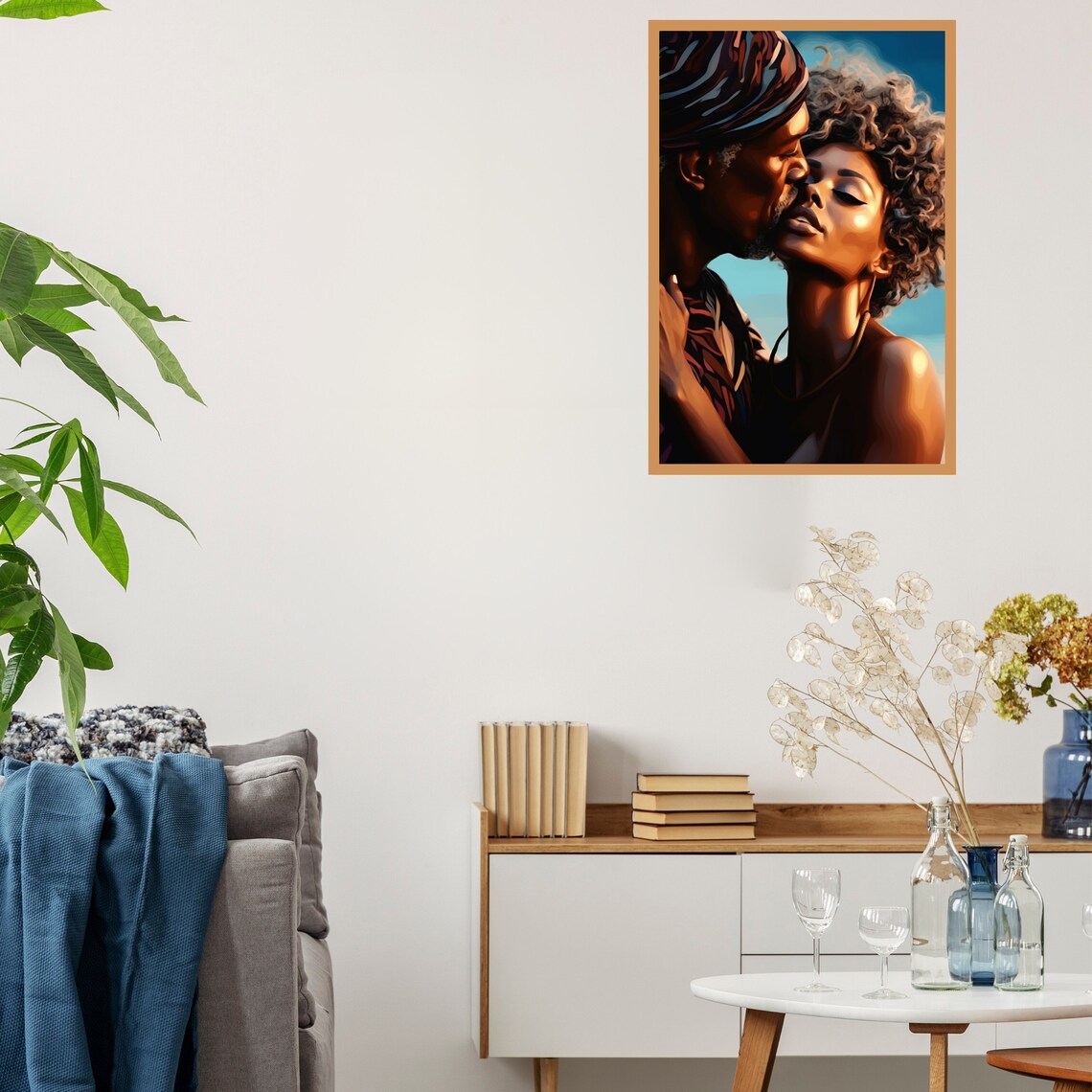 Our Thing unframed Black Art Print Black Love Art Black Art Poster ...