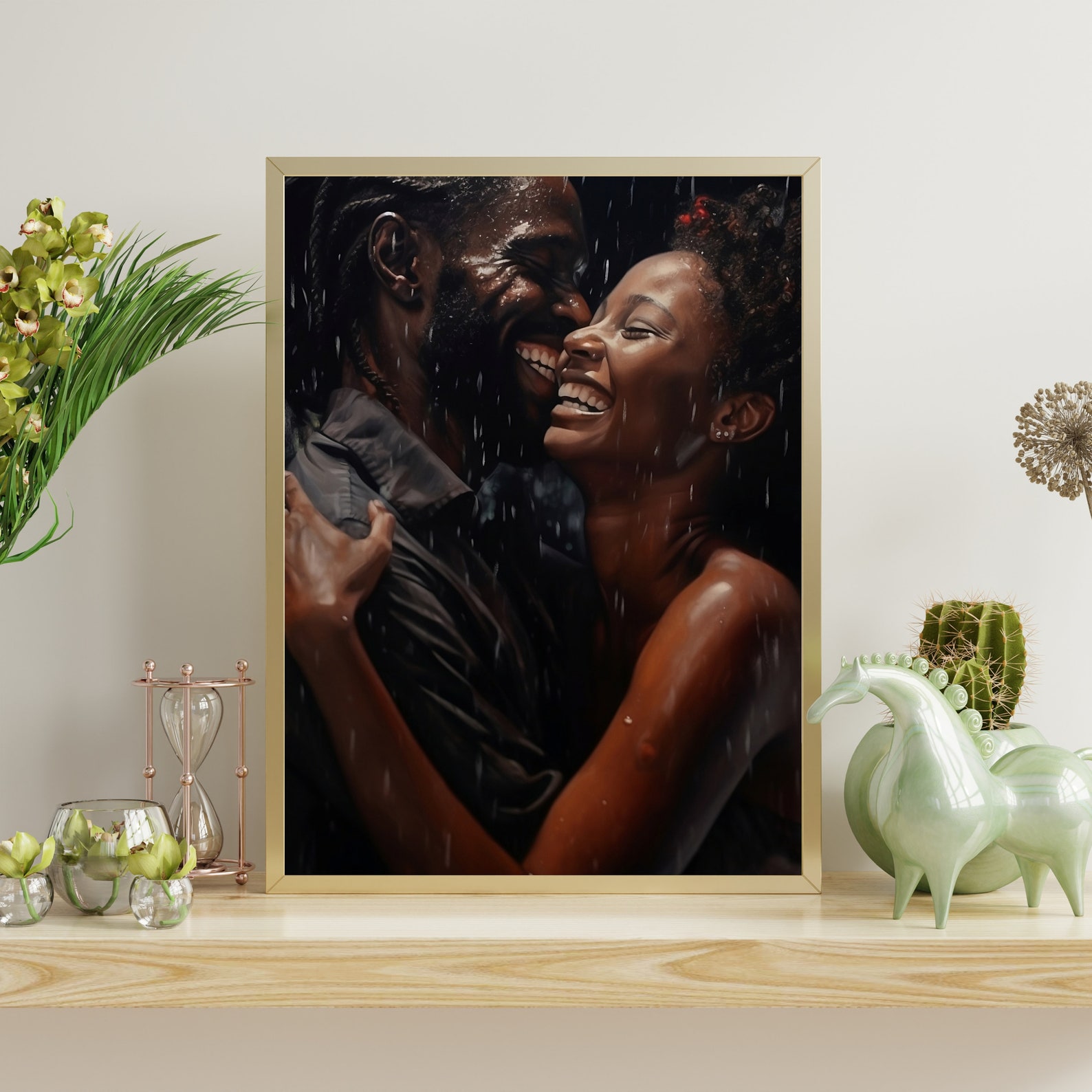 All the Feels Unframed Black Art Print Black Love Art Black Art Poster ...