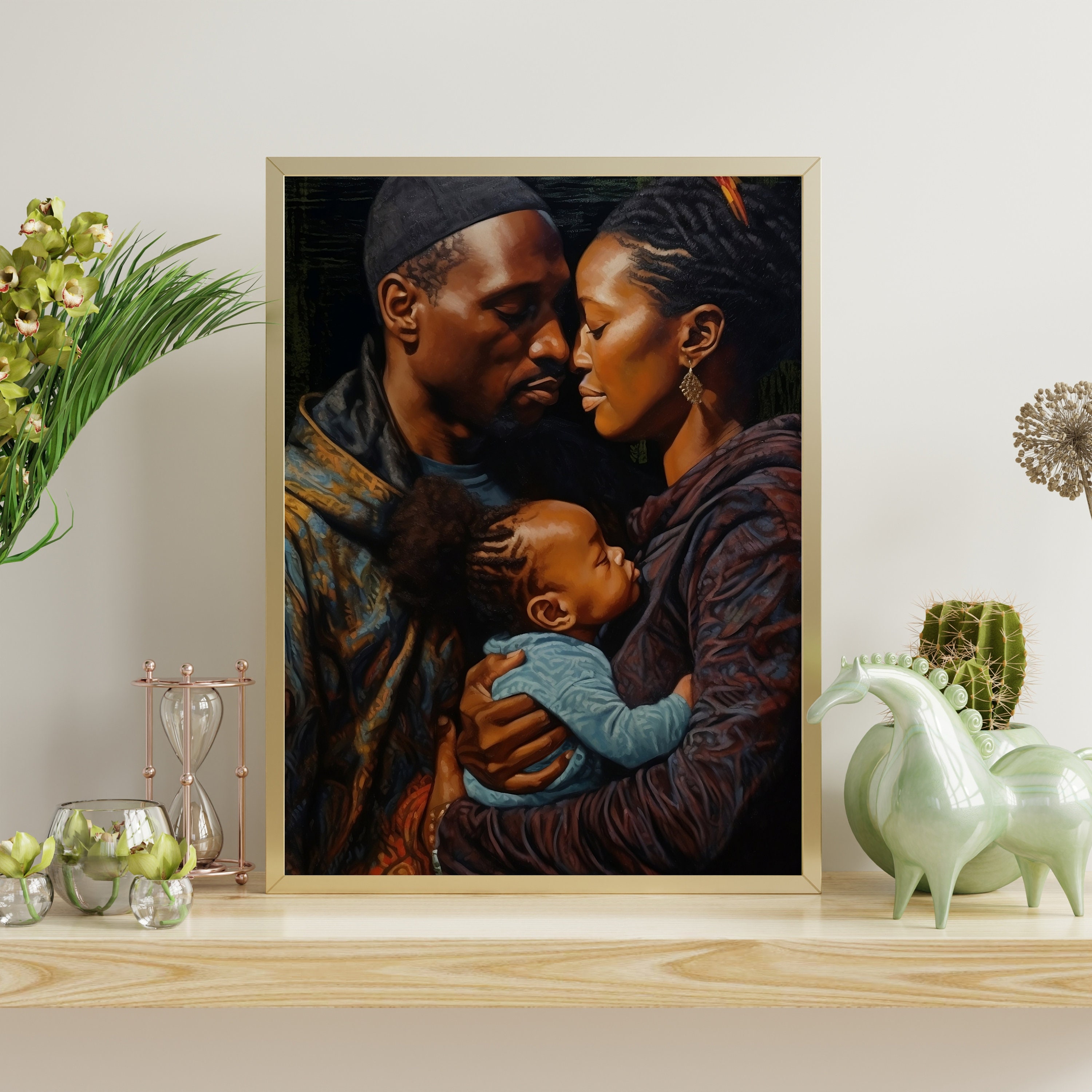 Our Own Little Family (unframed) Black Art Print Black Love Art Poster ...