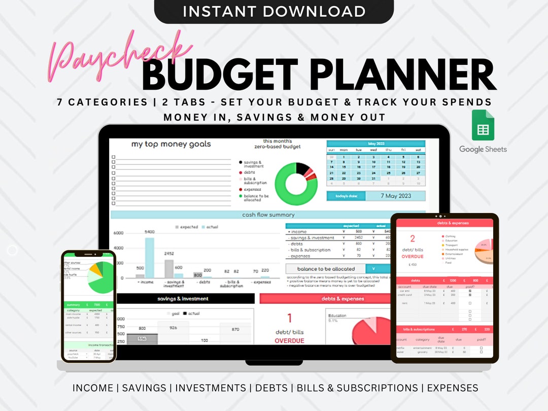 Biweekly Budget Planner Book Couples Budget Workbook Monthly Budget ...
