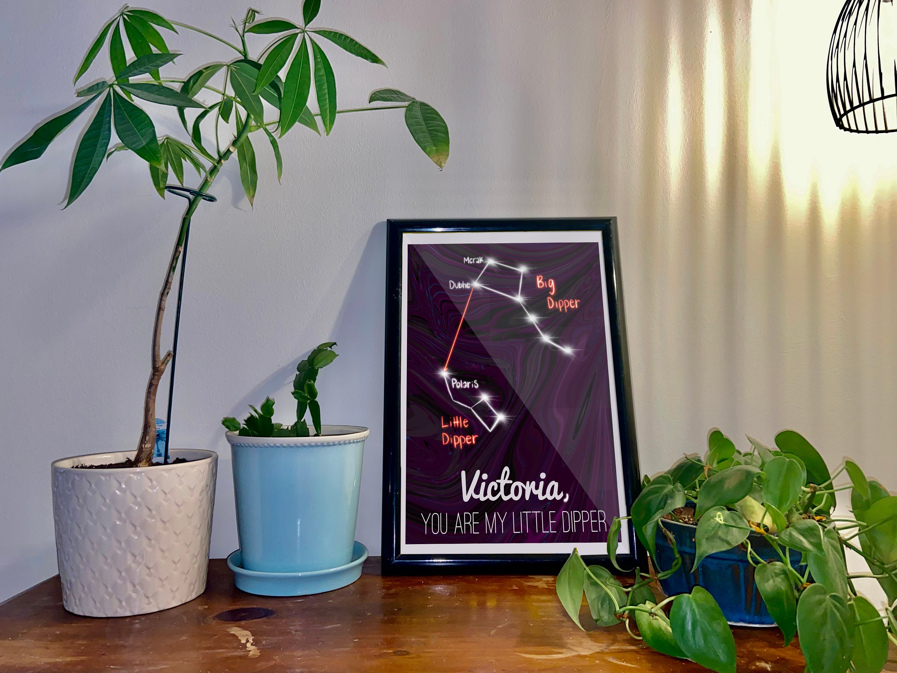 Big and Little Dipper Customized Name Wall Art Gift for a Child or ...