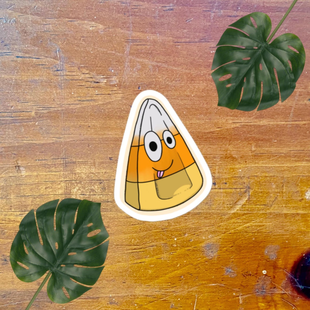 Candy Corn Sticker Halloween Candy Kiss Cut Sticker Vinyl Bumper ...