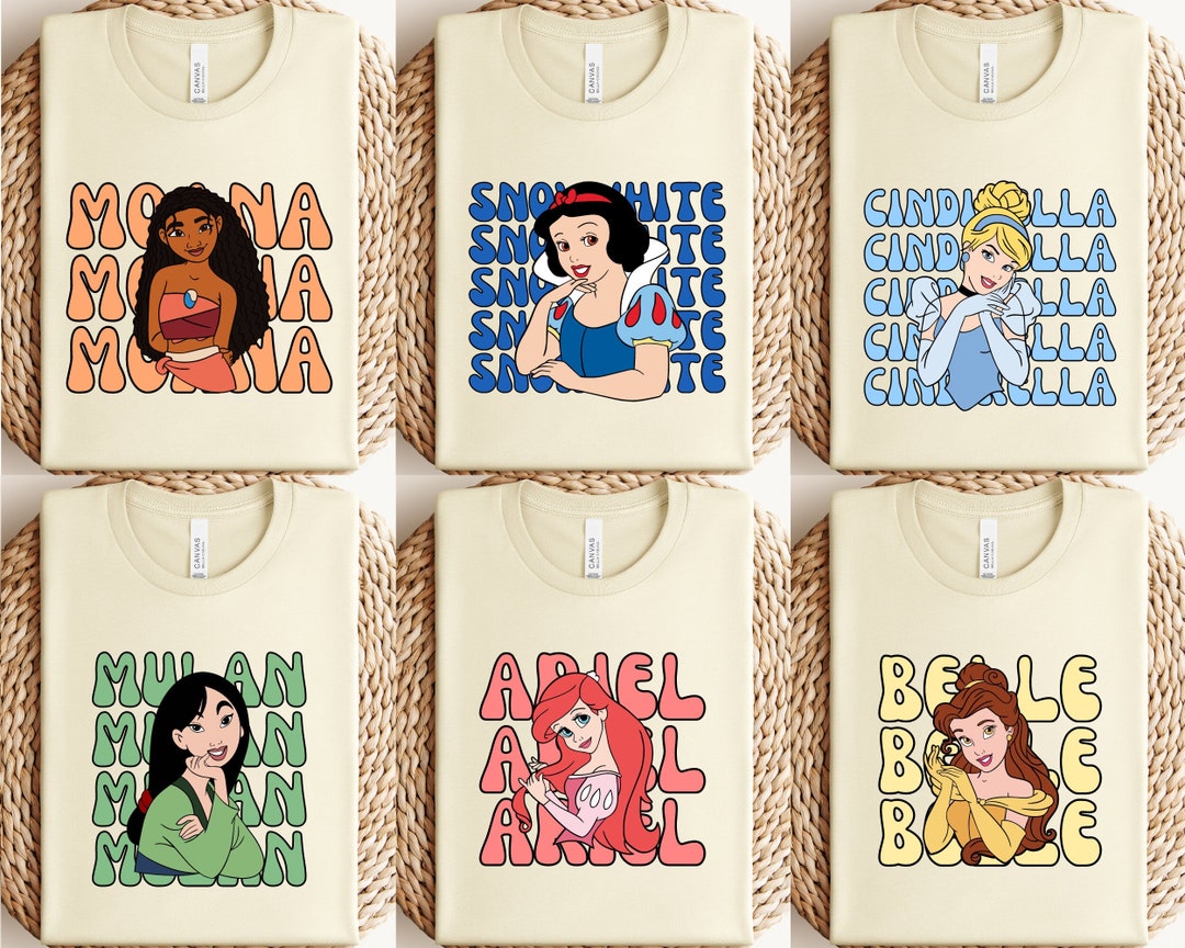 Disney Princesses Matching Shirts, Princess Tiana Shirt, Cindirella ...