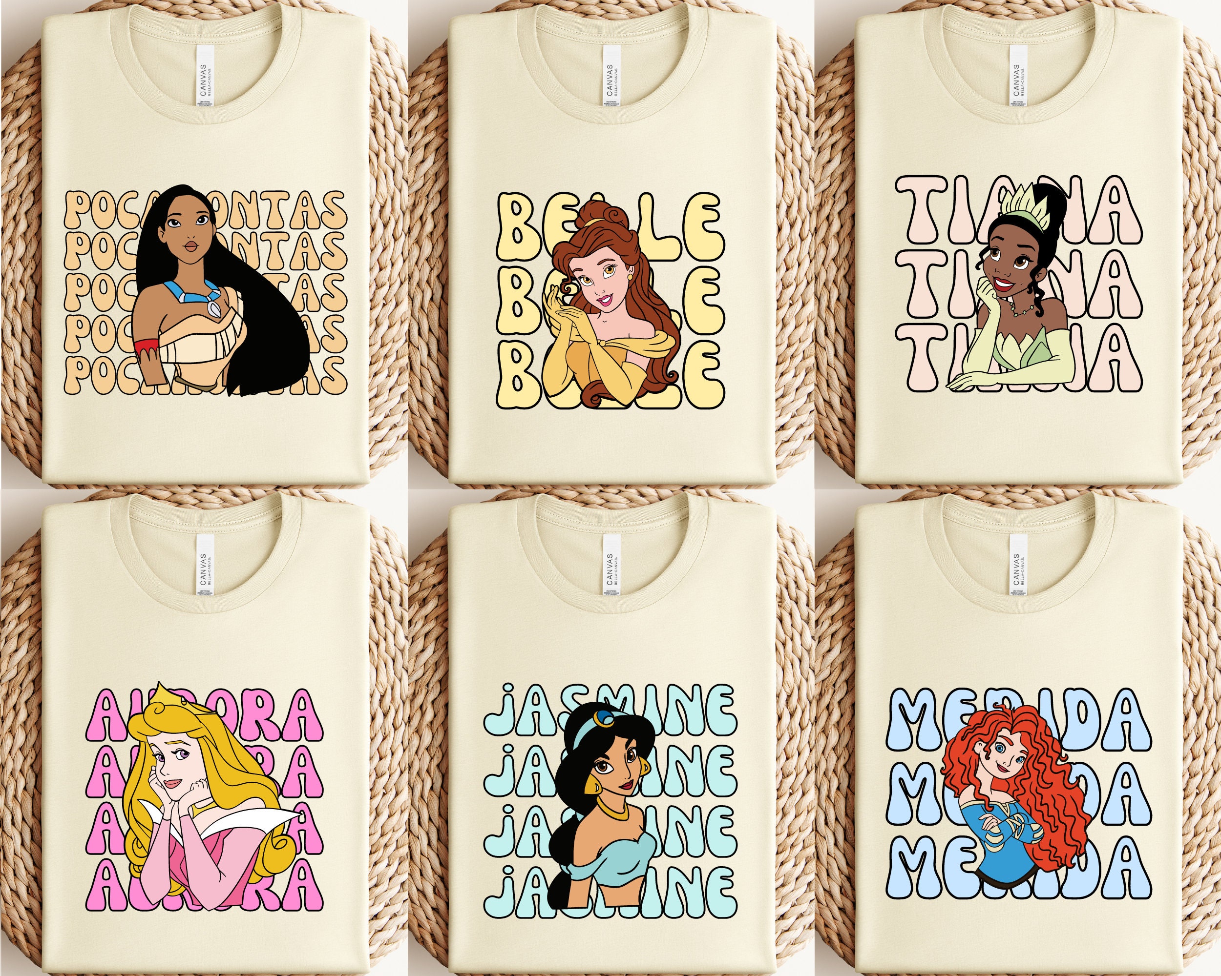 Disney Princesses Matching Shirts, Princess Tiana Shirt, Cindirella ...