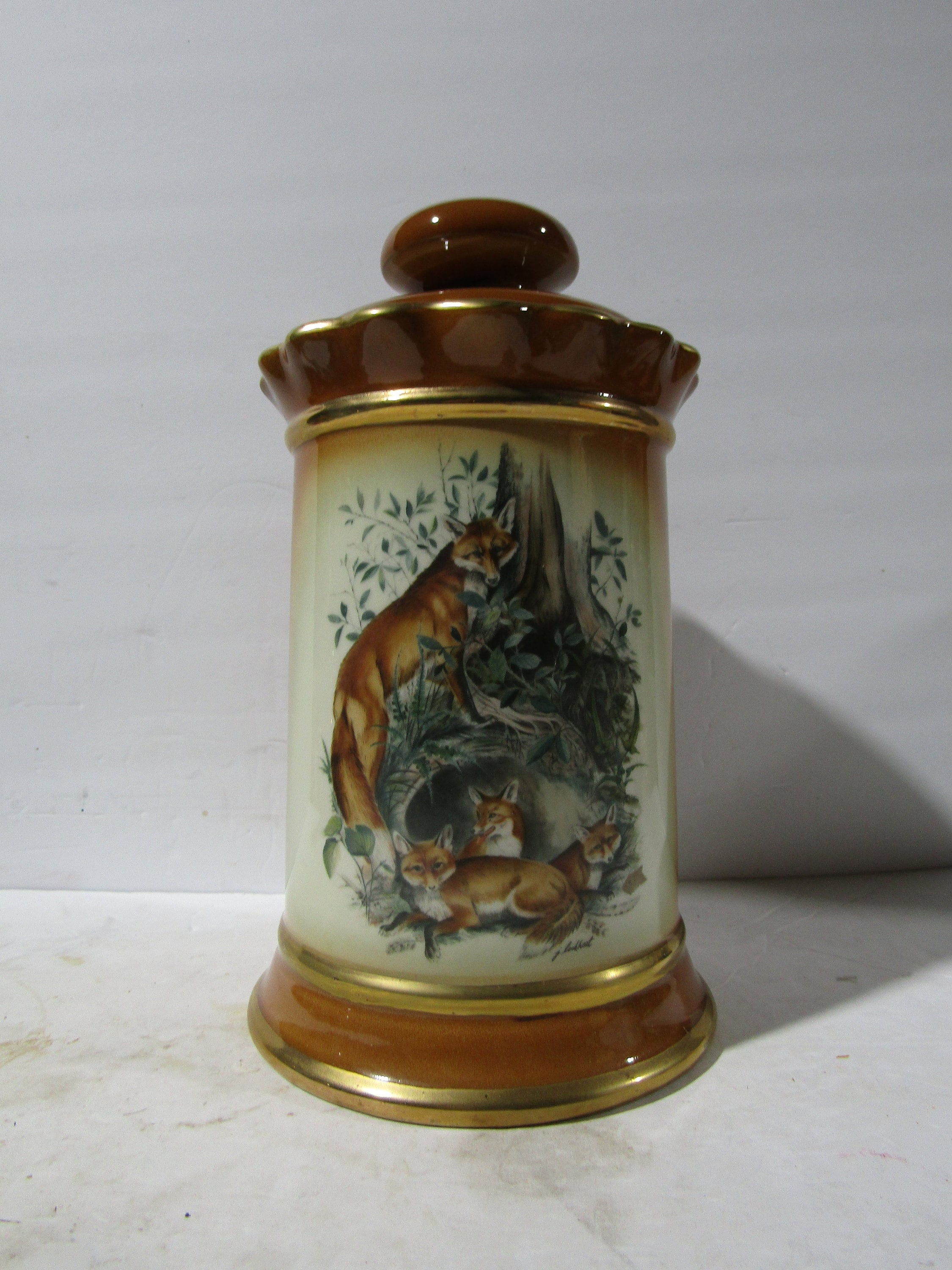 Jim Beam Red Fox Tobacco Humidor or Cookie Jar by Regal China - Etsy