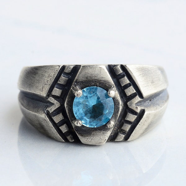 Mens Blue Stone Ring - Etsy