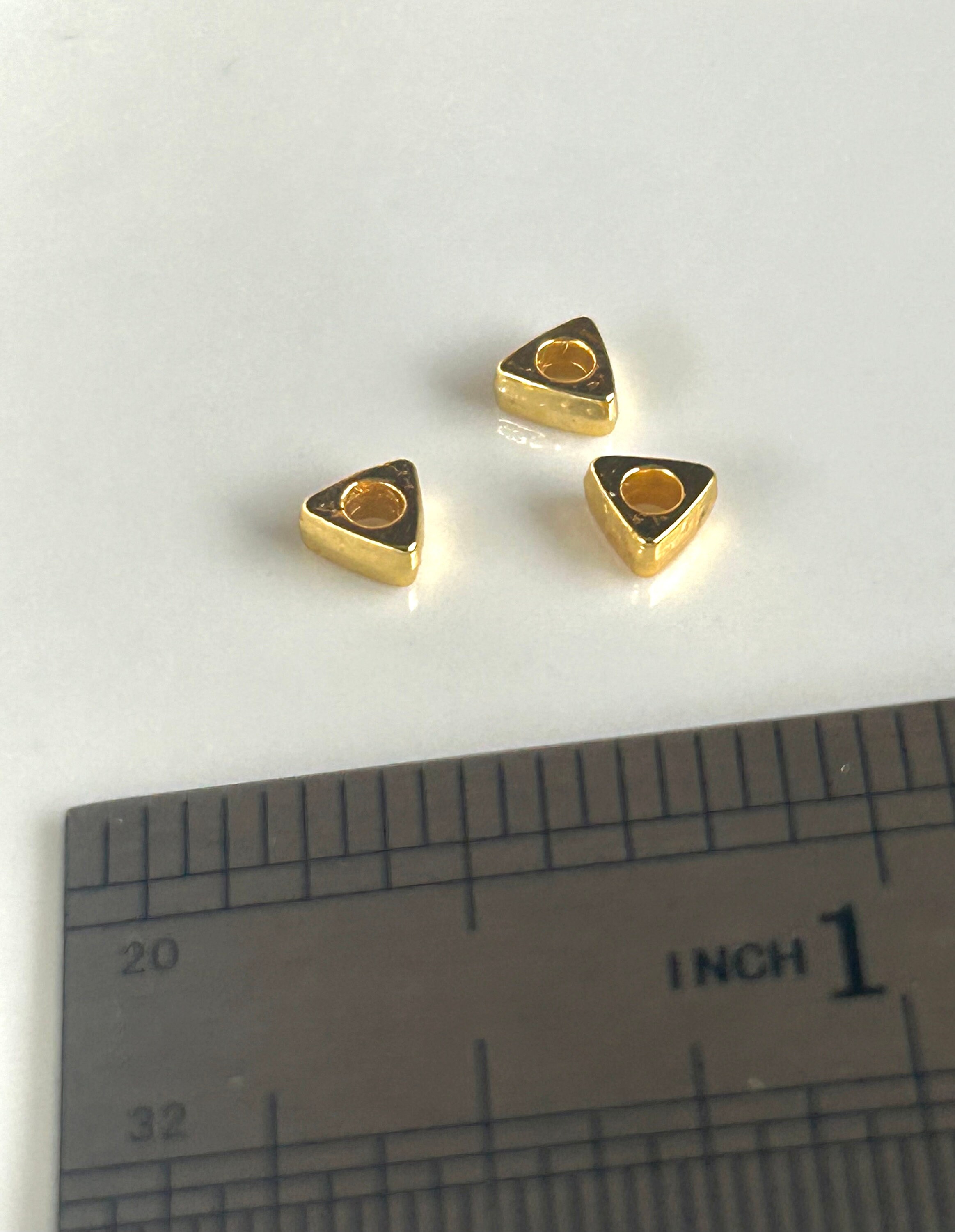 4mm Triangle Gold Spacer Beads,spacer Beads for Jewelry Making, 10pc - Etsy