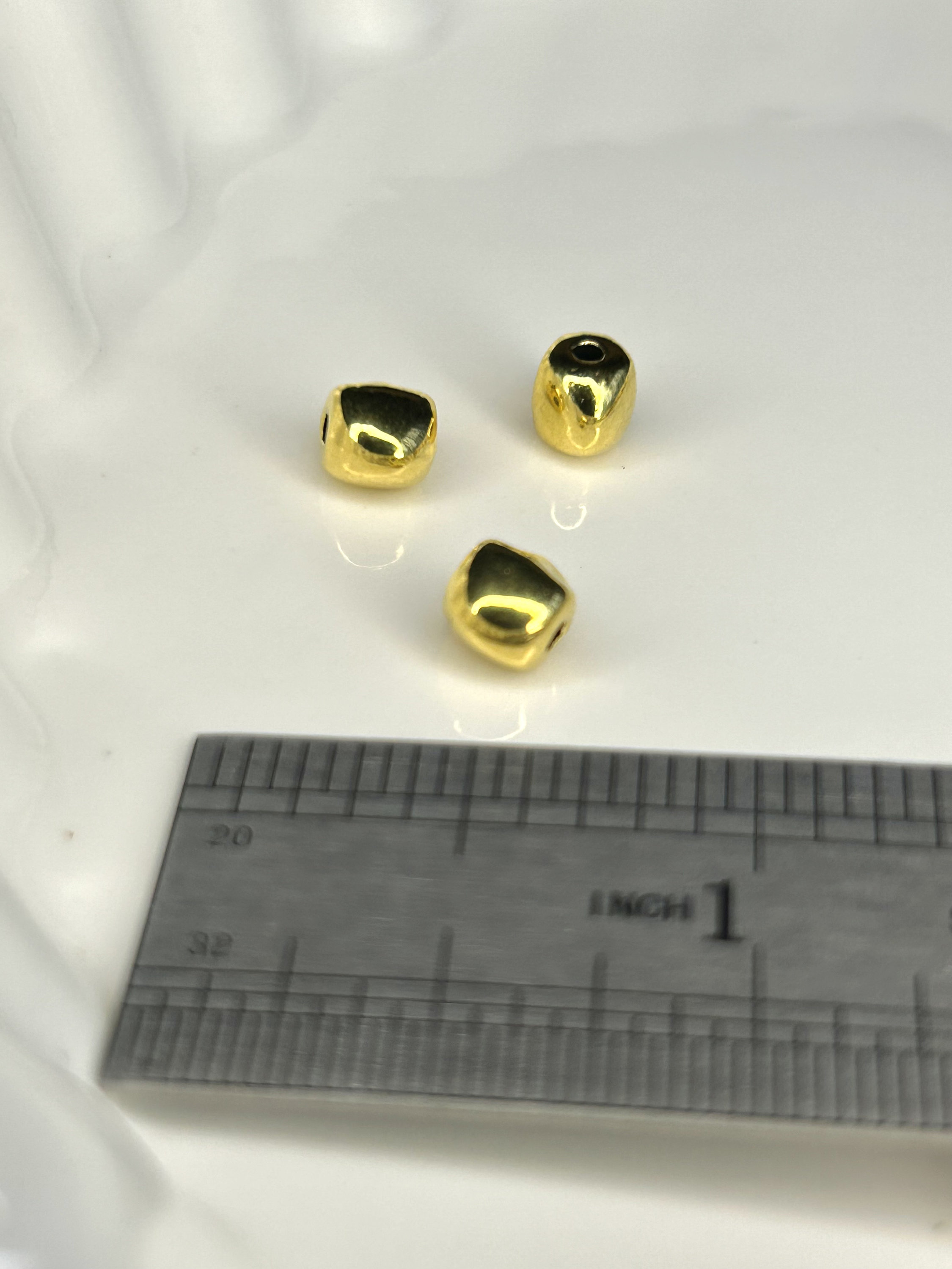 Gold Square Spacers, Cube Spacers, 5 Mm, 10pc - Etsy