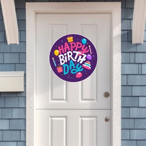 Happy Birthday Circle Magnet | Birthday Decorations - Etsy