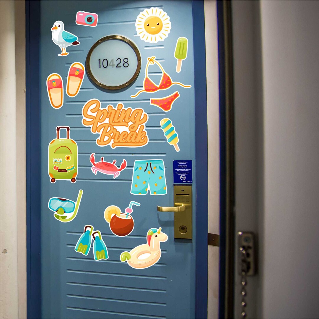 17 Piece Spring Break Mini Magnets | Cruise Ship Decorative Magnets - Etsy