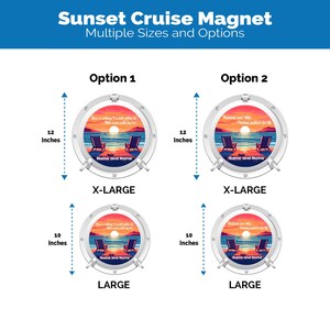 Custom Sunset Cruise Magnet | Cruise Ship Decorative Magnets - Etsy