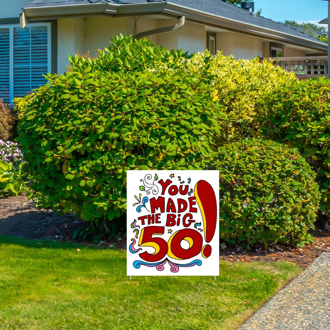 You Made the Big 50 Yard Sign Digital Download - Etsy