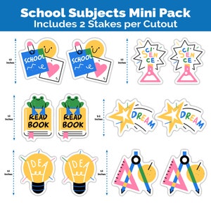 School Subject Yard Decorations | 12 Pack With Stakes - Etsy