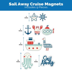 9 Piece Sail Away Cruise Magnets | Cruise Ship Decorative Magnets - Etsy