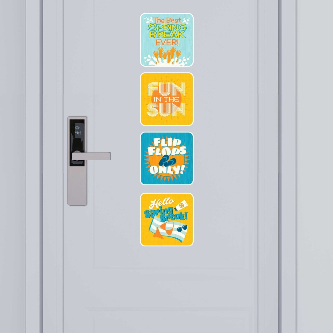 Spring Break Tile Magnets | Cruise Ship Decorative Magnets - Etsy