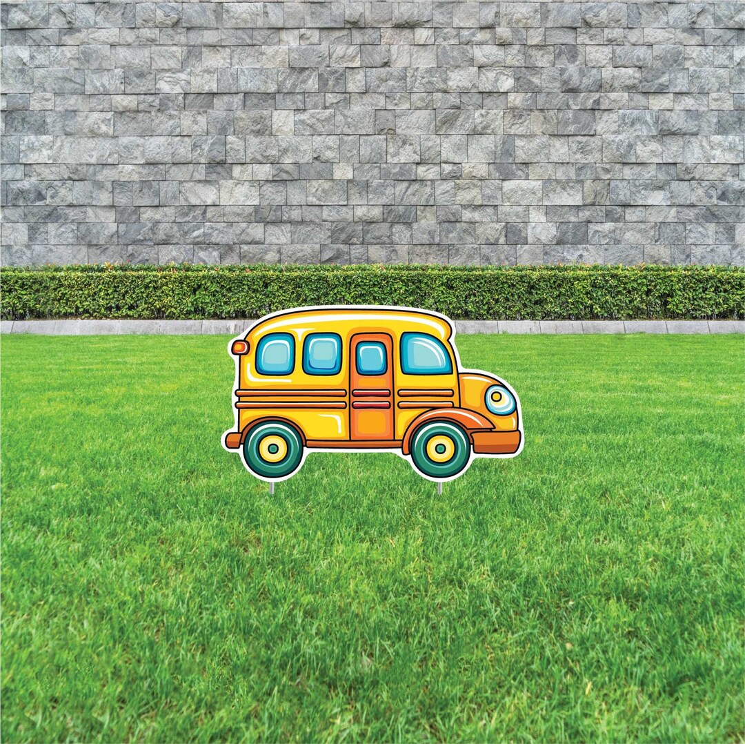 School Bus Sign | Includes Stakes - Etsy