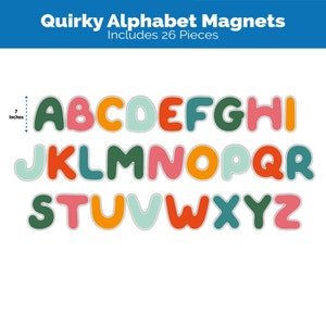 Quirky Alphabet Magnets Classroom Decor 26 Pieces - Etsy