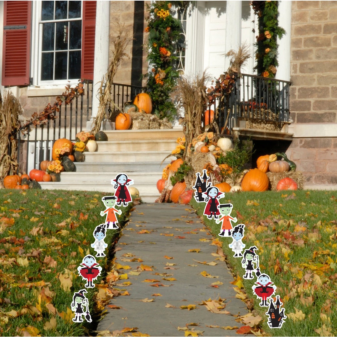 Halloween Monster Mash Yard Decorations | 12 Pack With Stakes - Etsy