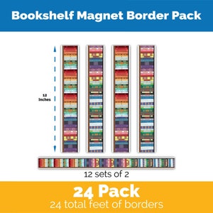 Bookshelf Border Magnet Pack | Classroom Decorations | Borders - Etsy