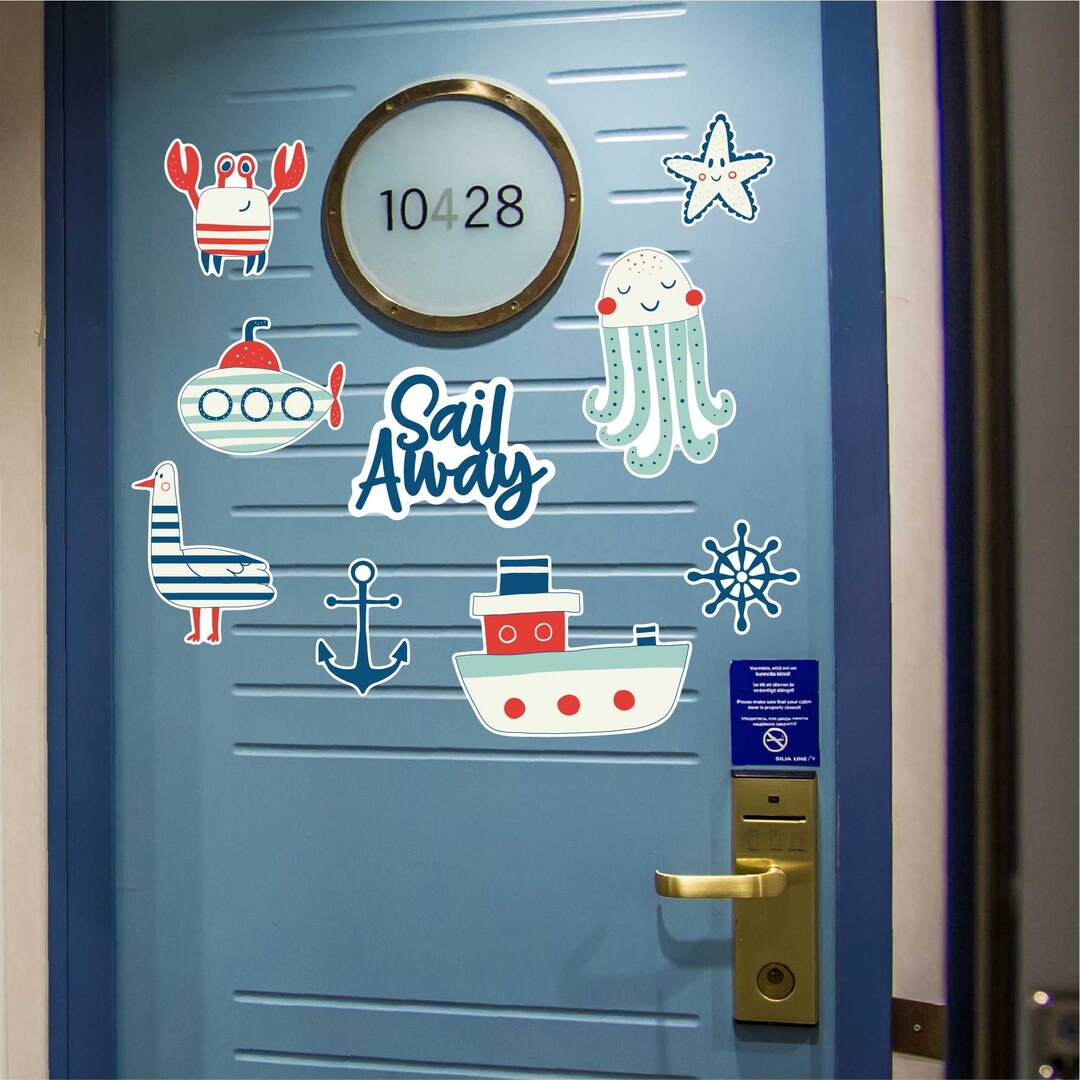 9 Piece Sail Away Cruise Magnets | Cruise Ship Decorative Magnets - Etsy