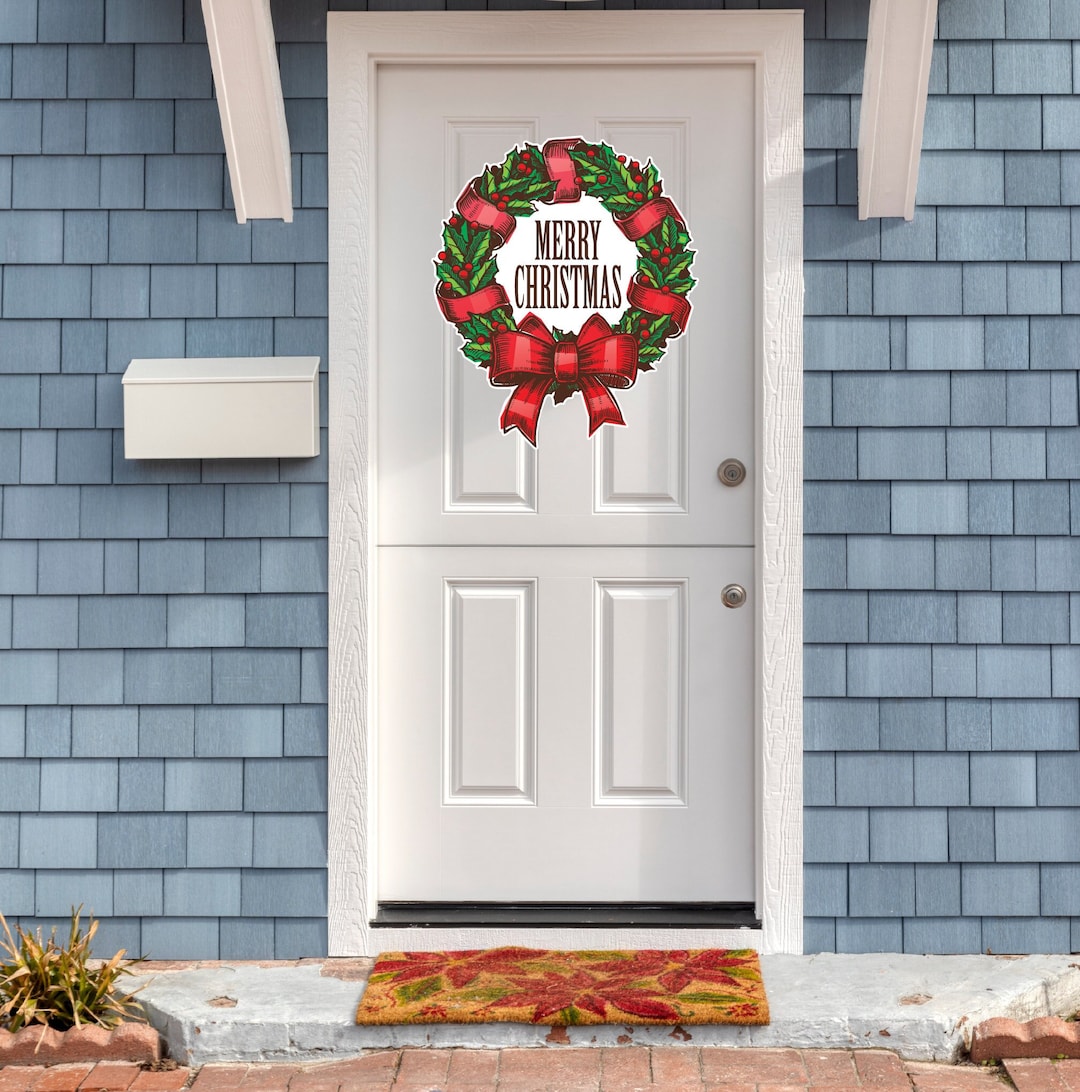 Merry Christmas Wreath Magnet | Christmas Decorations | Christmas ...