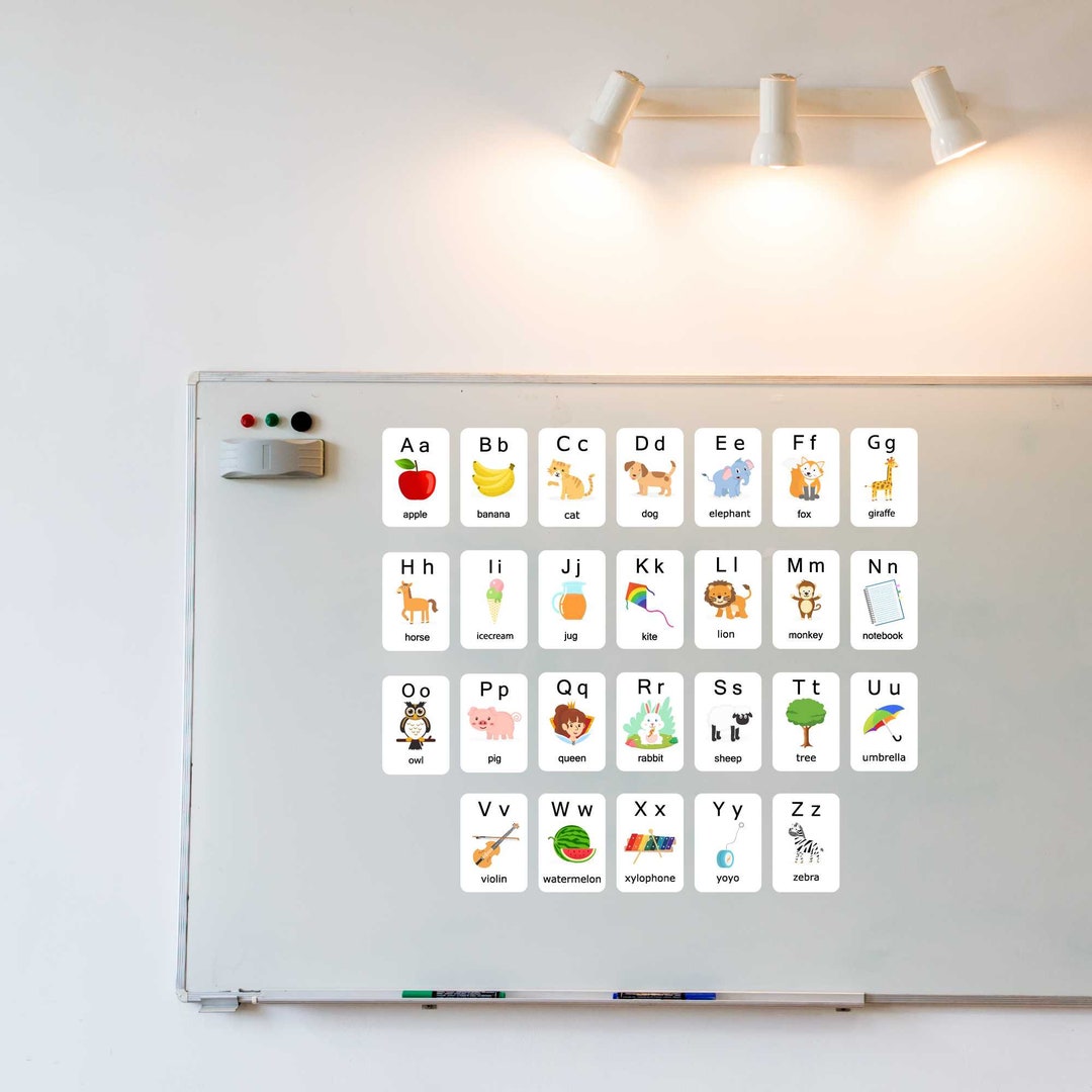 Let's Learn the Abc's Magnet Pack | Classroom Decor | 26 Pieces - Etsy