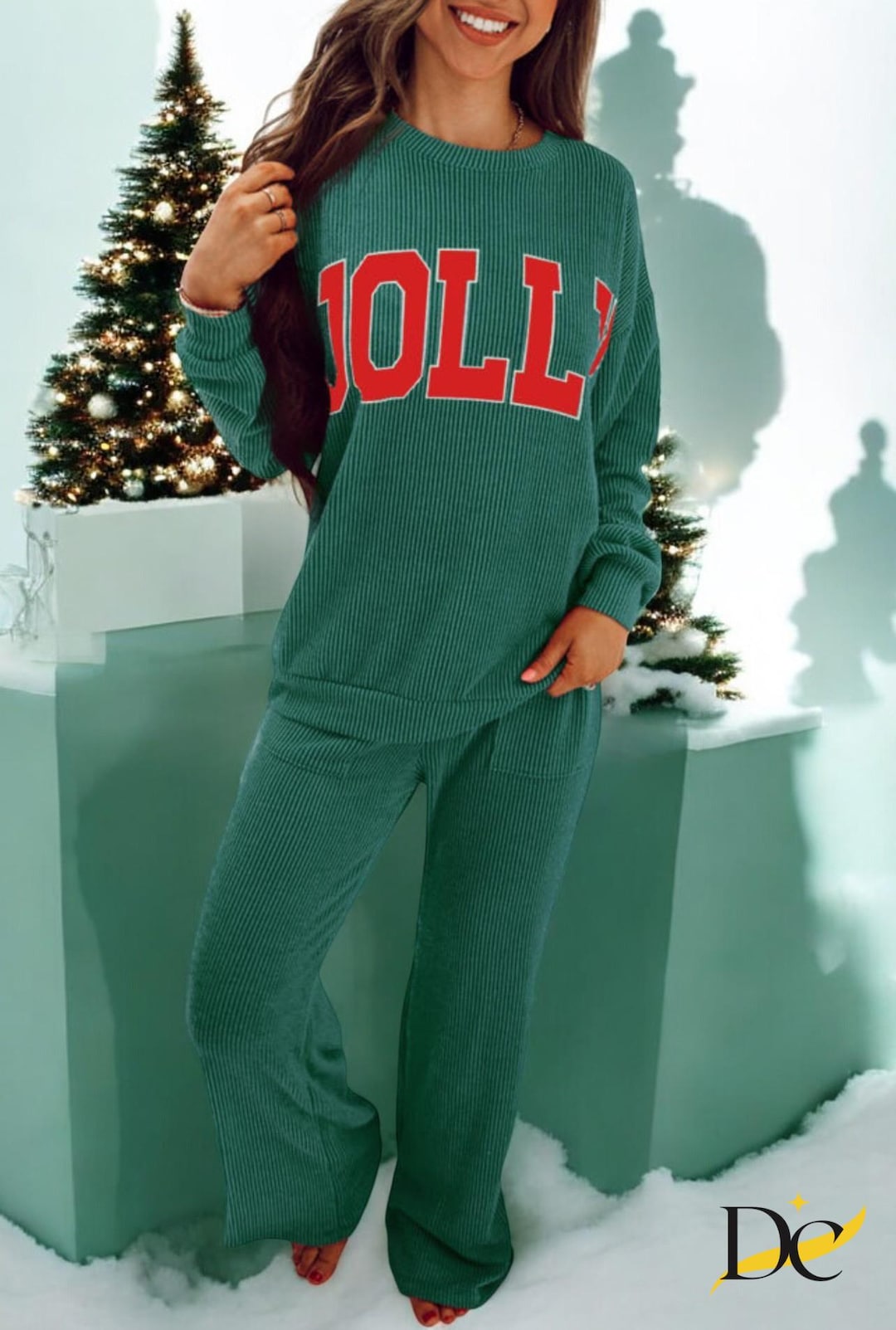 Pant Set Jolly Pant Set Pajamas Pjs Christmas Jolly Red or Green Jolly ...