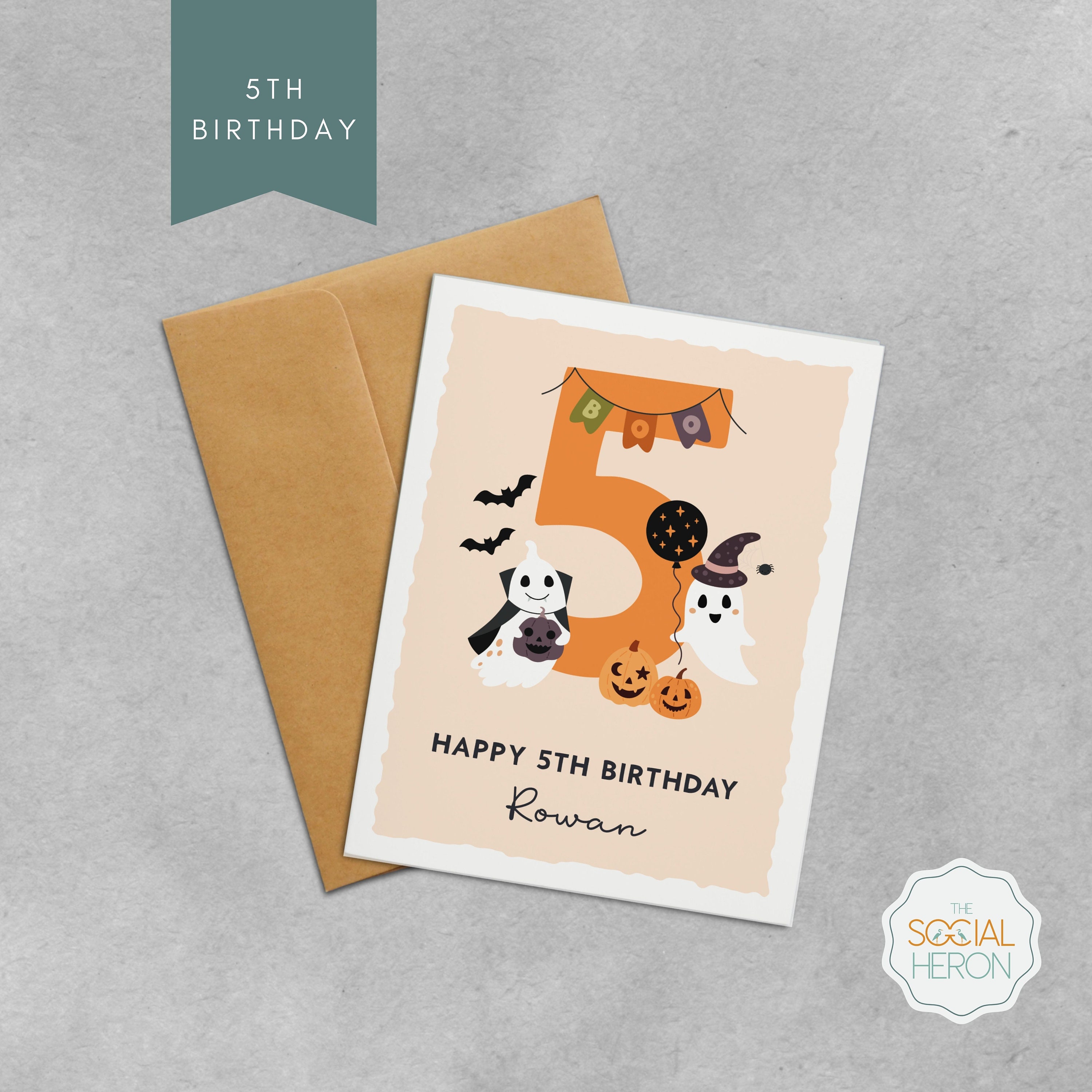Halloween Birthday Personalized Card Customizable Age and - Etsy