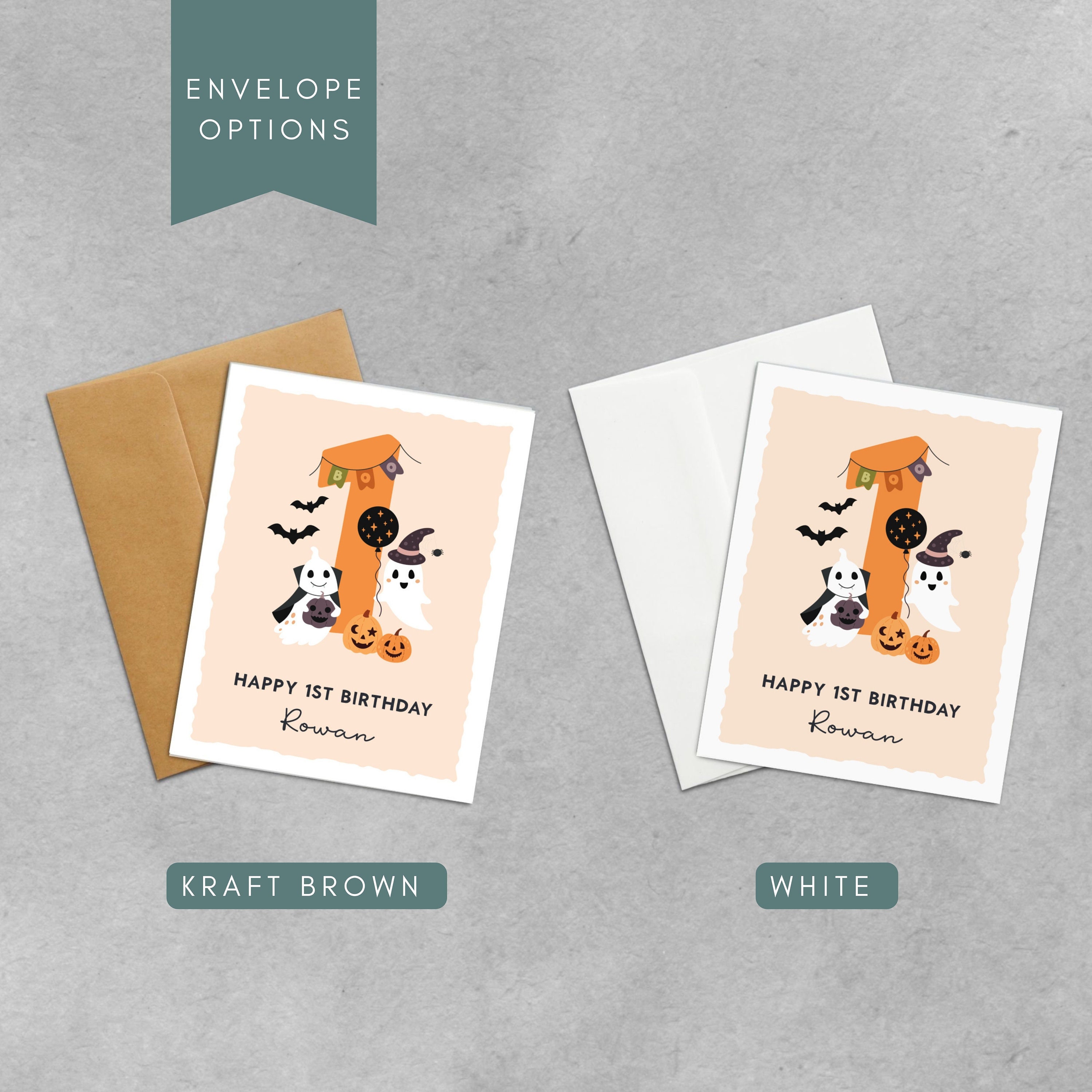 Halloween Birthday Personalized Card Customizable Age and - Etsy