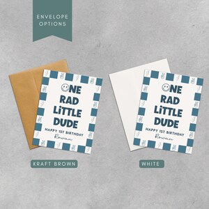 1st Birthday Card | Personalized First Birthday One Rad Dude Birthday ...