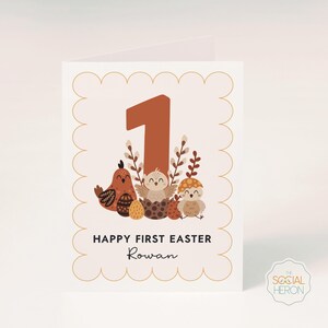 Happy First Easter Card | Personalized Easter Basket Gift for Boy or ...