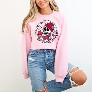 Cold Like Heart Sweatshirt, Skeleton Christmas Hoodie, Skull Santa ...