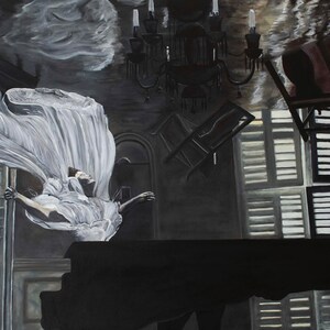 Falling - Oil Painting on Canvas - Home Decor - Interior - Gift for Her ...