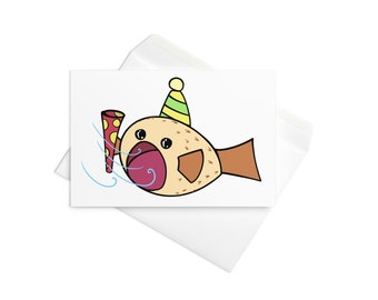 Puffer Fish Card - Etsy